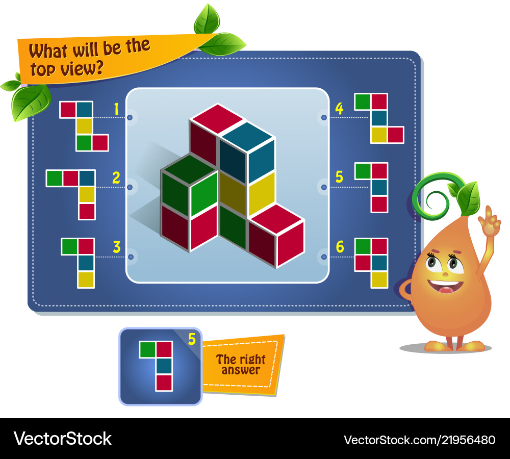Educational game top view Royalty Free Vector Image