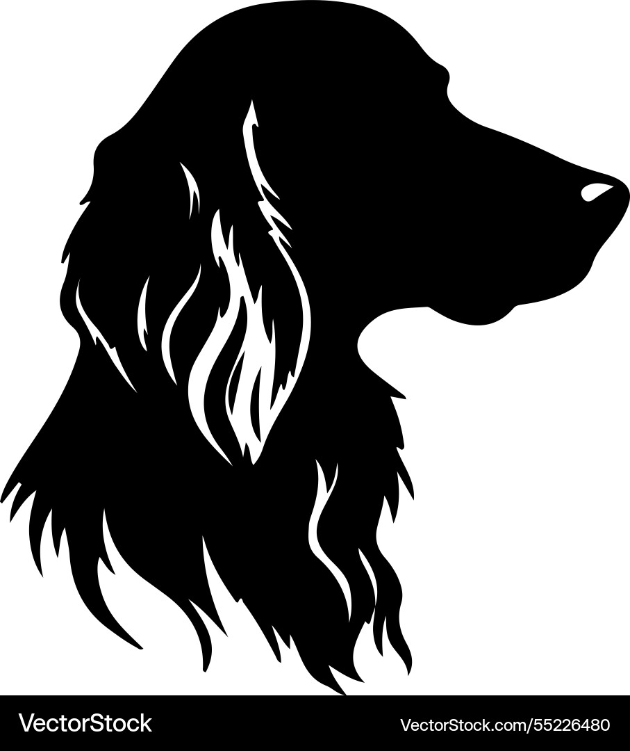 Irish setter silhouette Royalty Free Vector Image