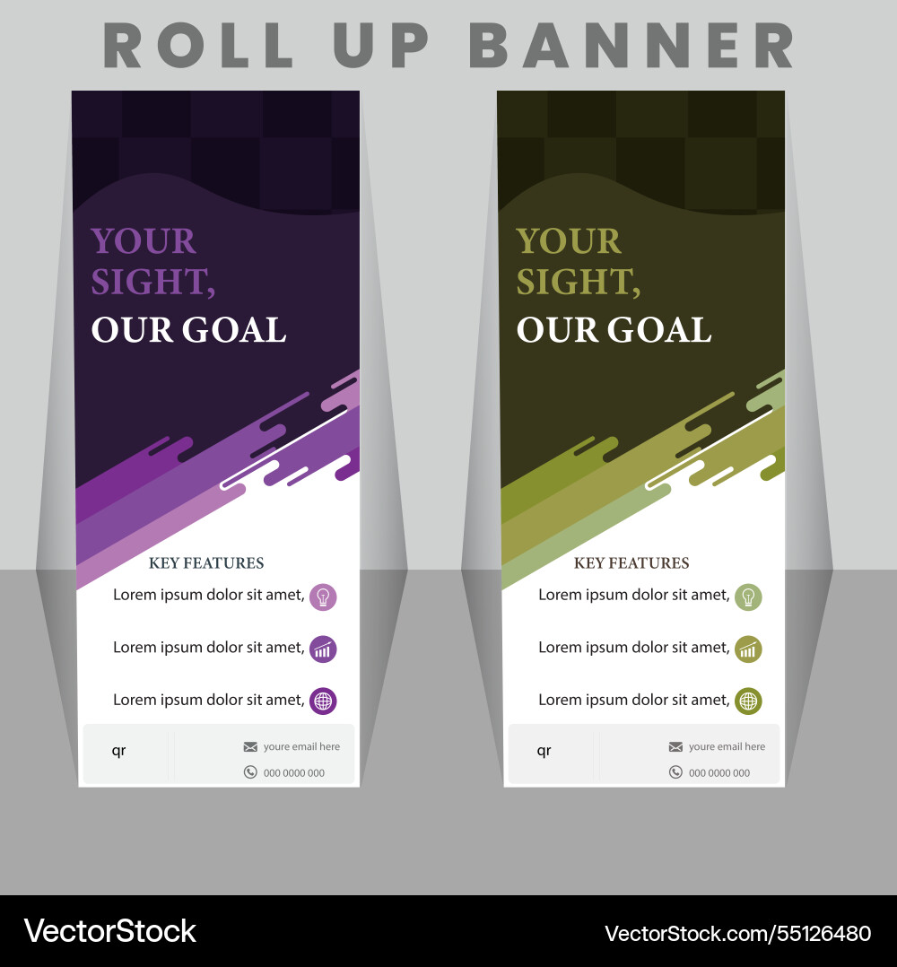 Modern rollup-banner Royalty Free Vector Image