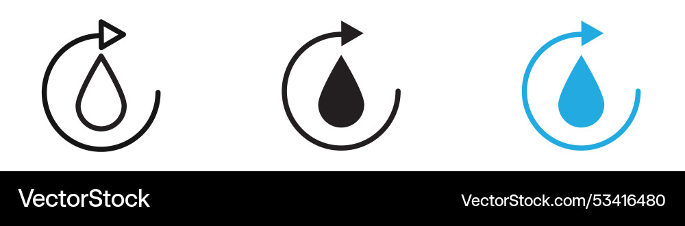 Recycle water icon Royalty Free Vector Image - VectorStock