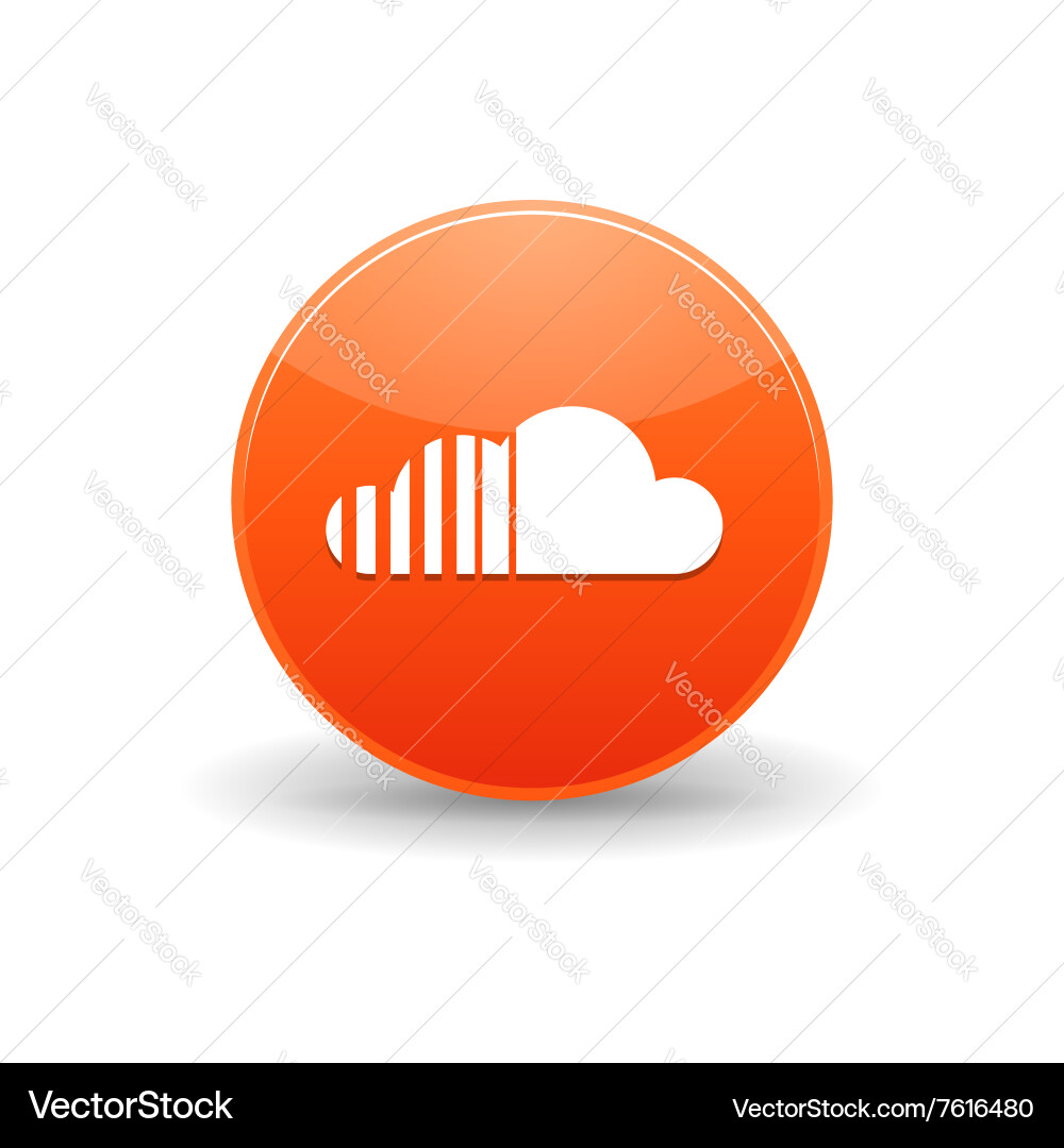 Soundcloud icon simple style Royalty Free Vector Image