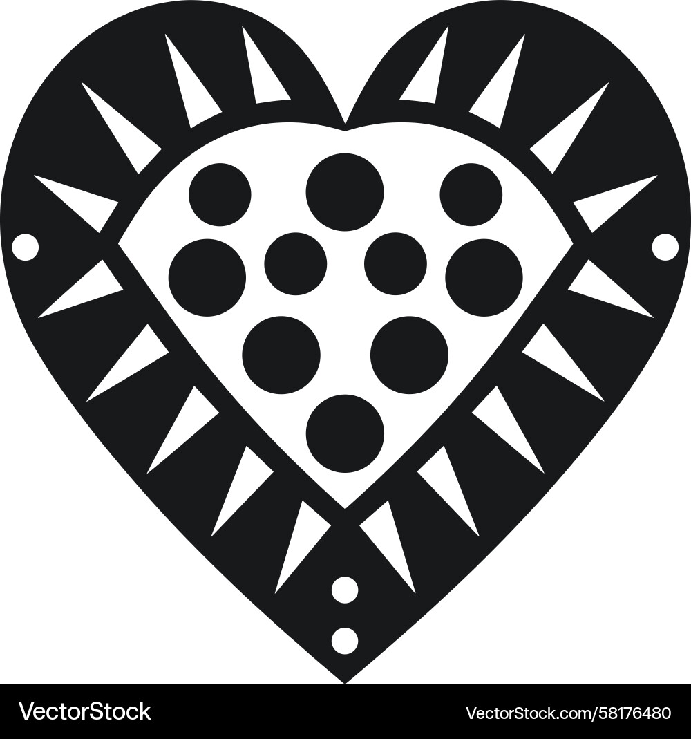 Spiked Heart Motif Royalty Free Vector Image - VectorStock