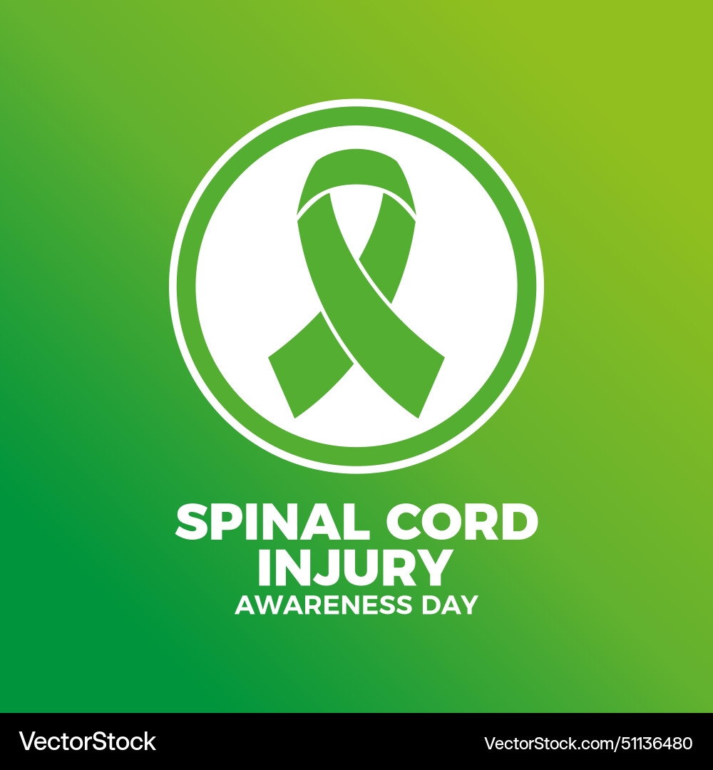 Spinal cord injury awareness day poster Royalty Free Vector
