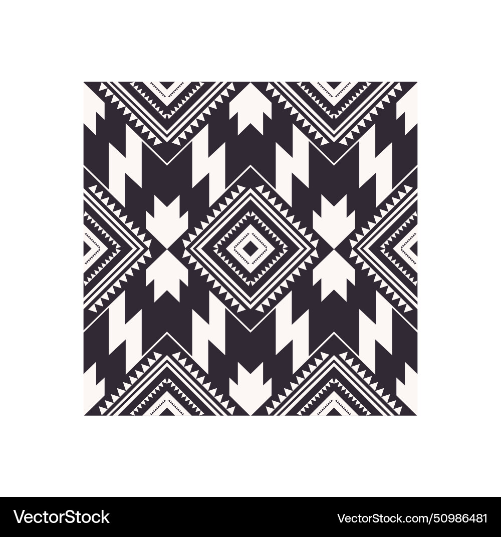 Aztec southwest black and white pattern Royalty Free Vector