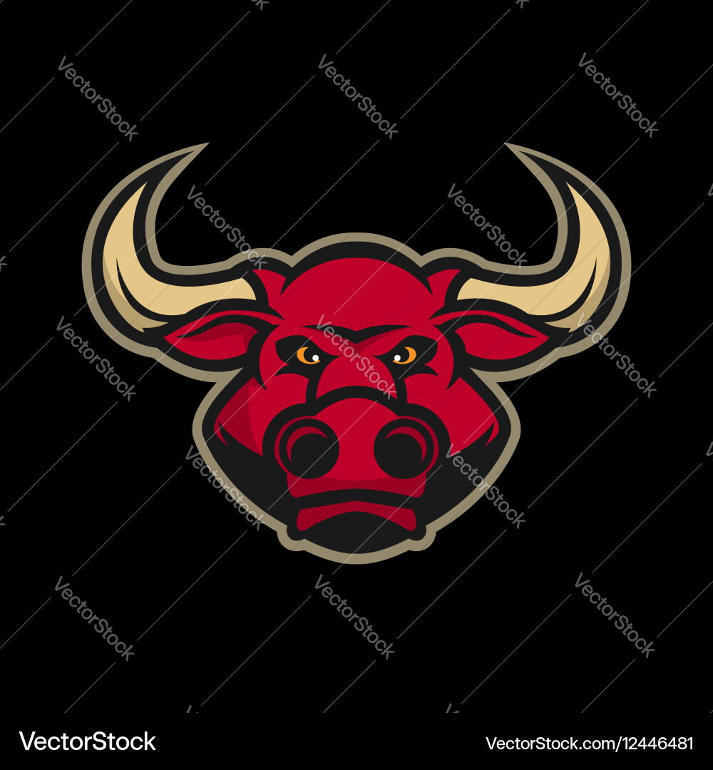 Bull Head Emblem Royalty Free Vector Image - VectorStock