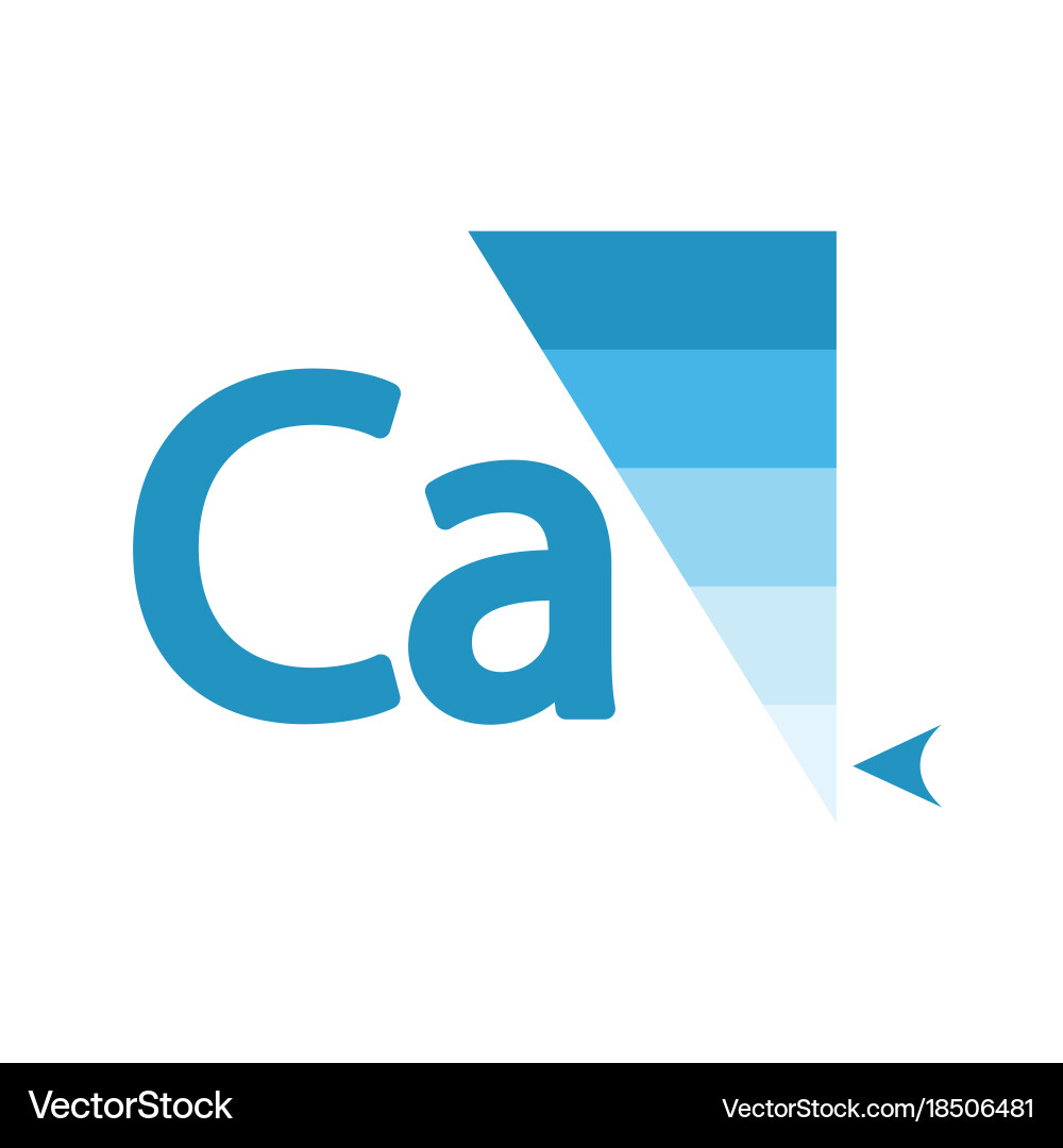 Calcium content indicator sign Royalty Free Vector Image