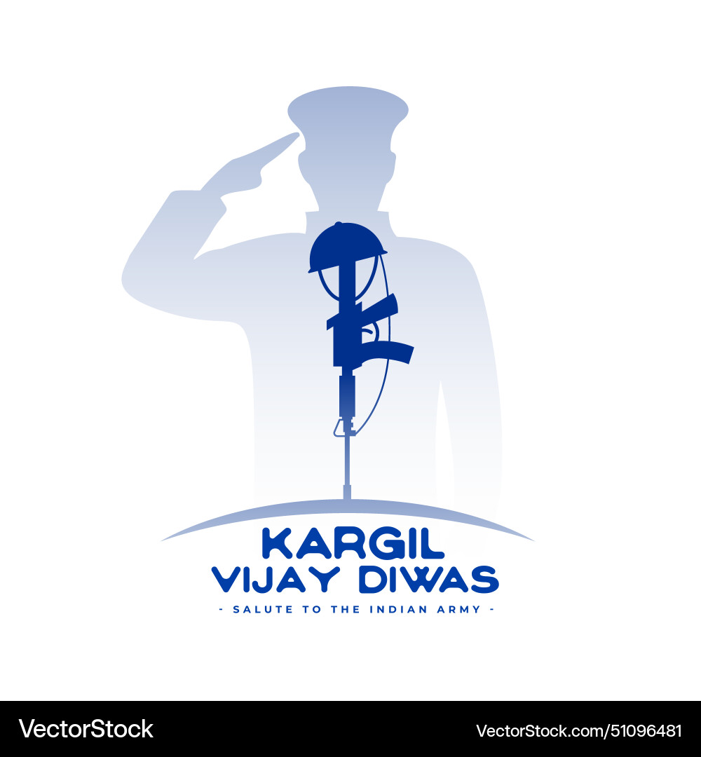 Kargil vijay diwas patriotic background Royalty Free Vector