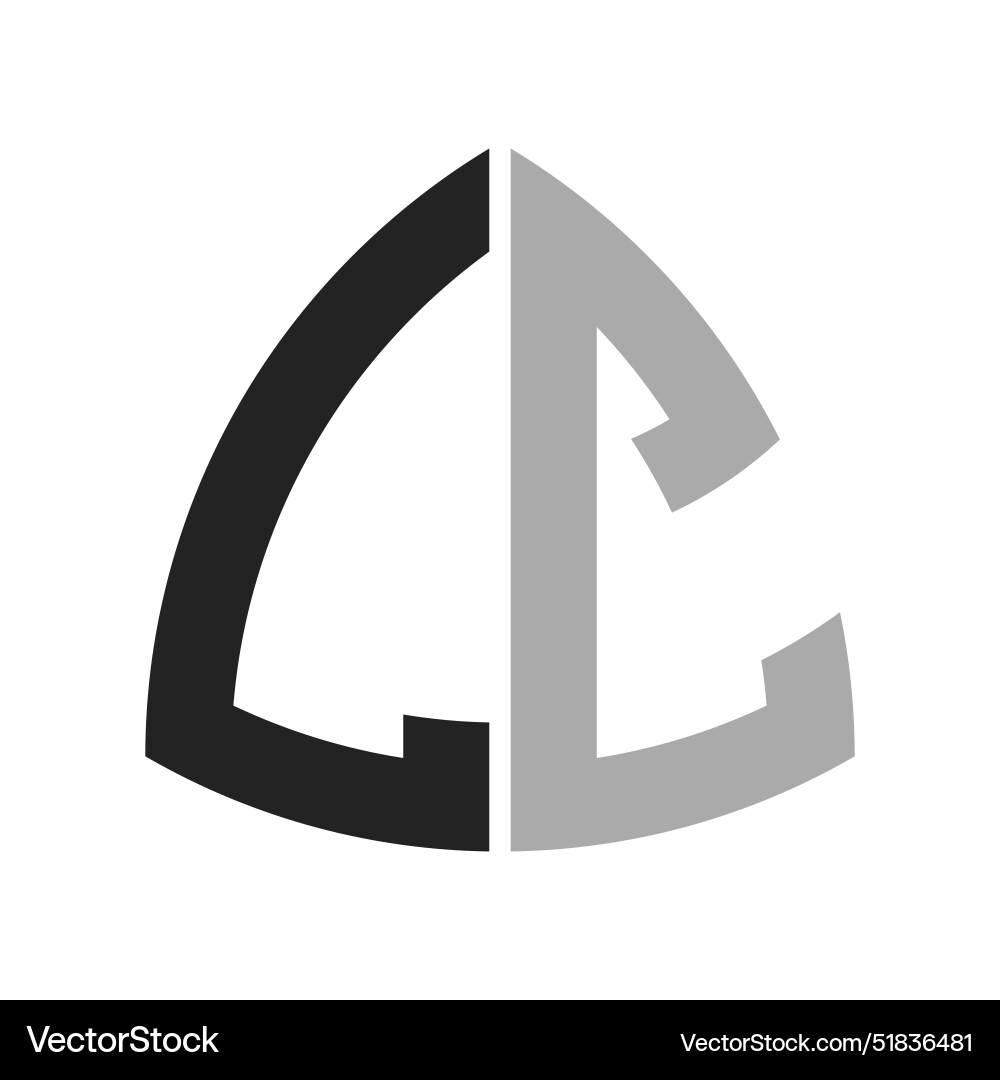 Modern creative lc logo design letter icon Vector Image