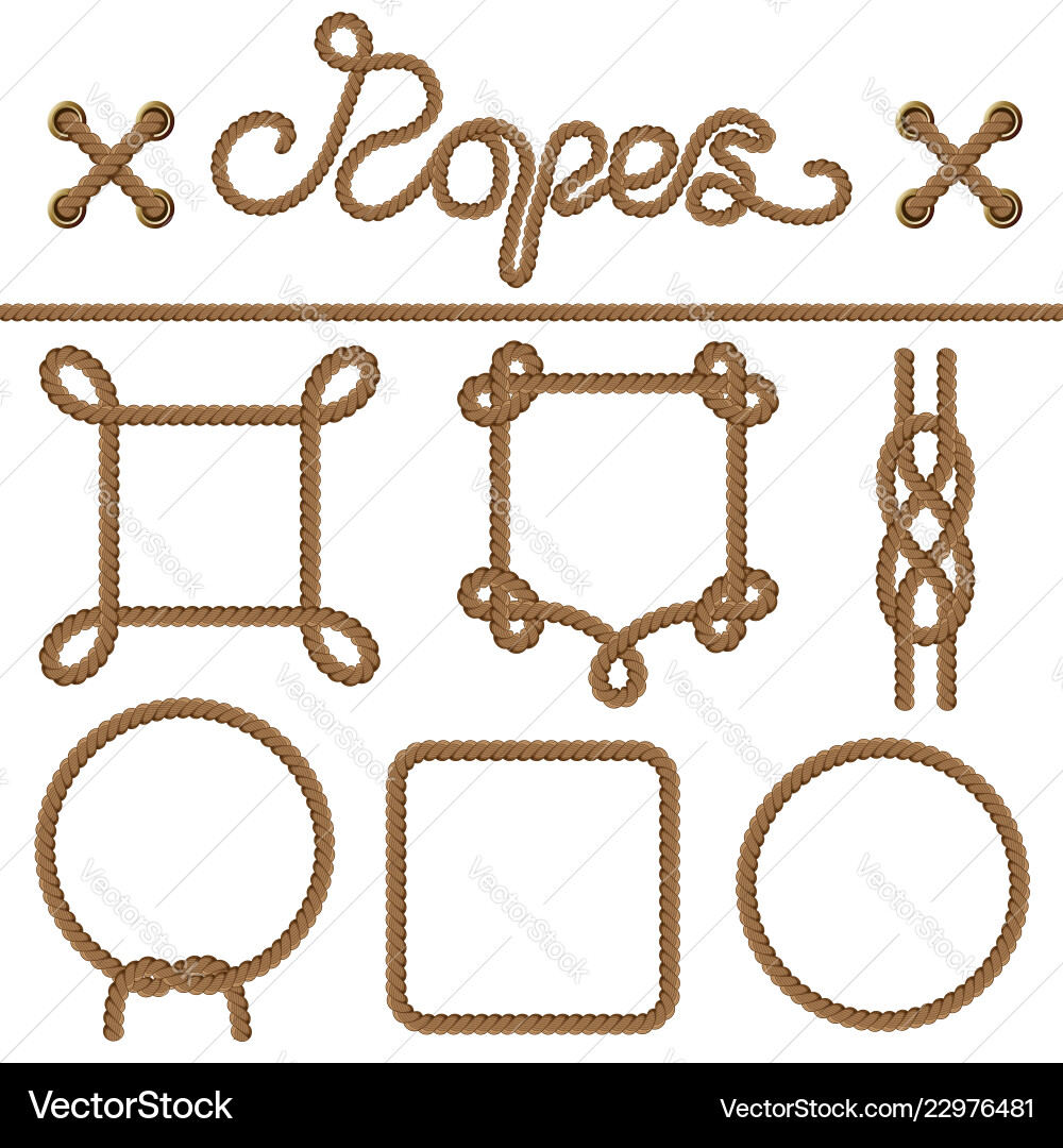 Ropes and knots Royalty Free Vector Image - VectorStock