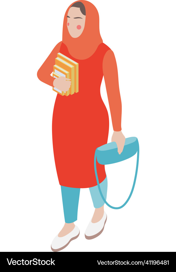 Saudi arab student icon Royalty Free Vector Image