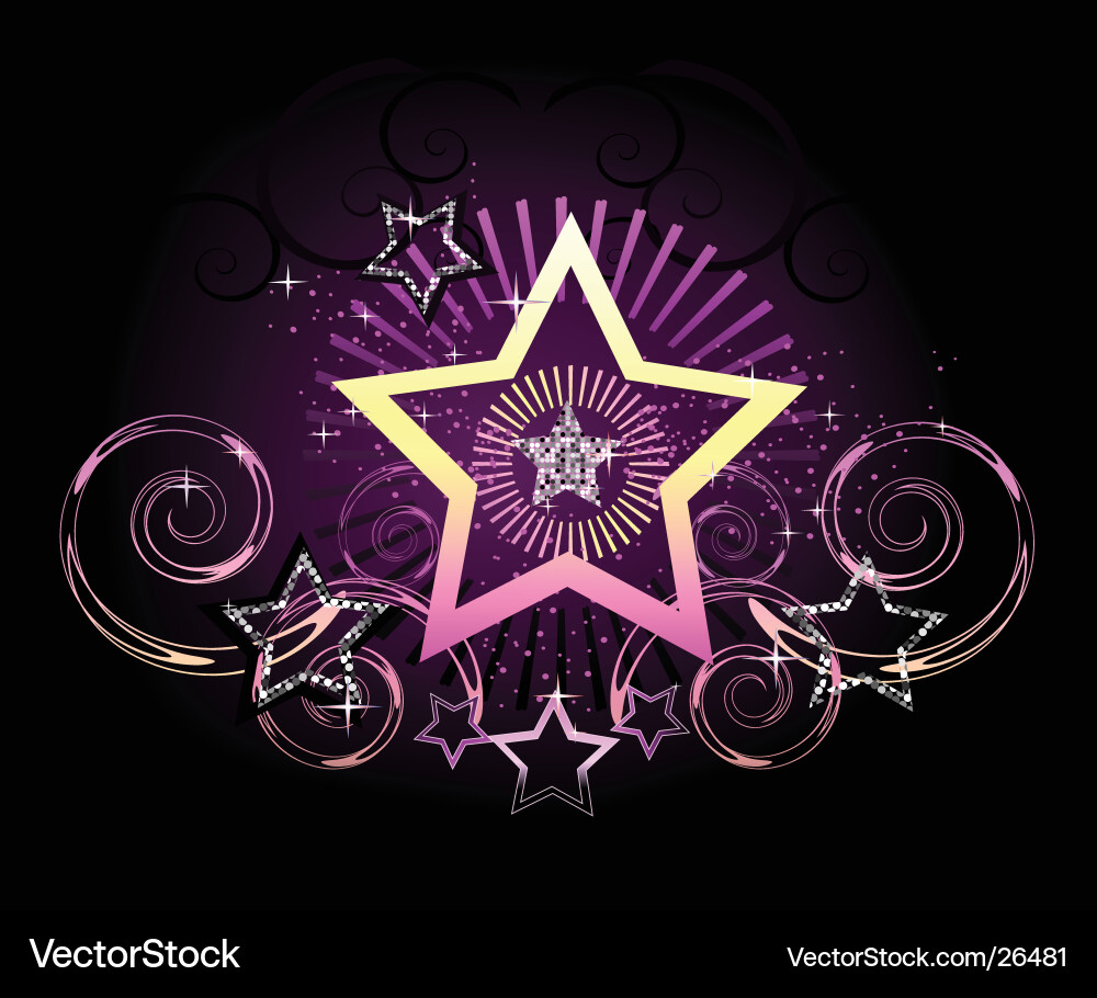 Sparkling star Royalty Free Vector Image - VectorStock