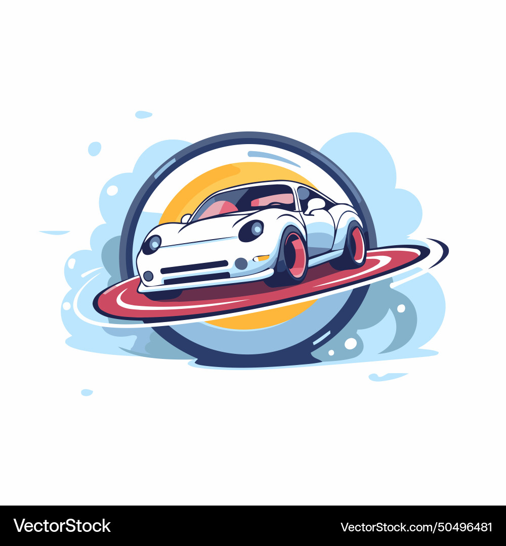 Sport car icon isolated on a white background Vector Image