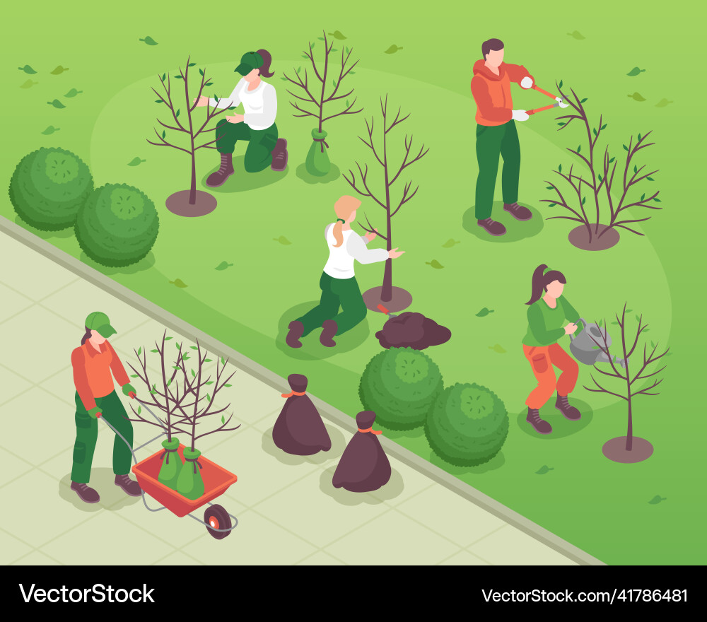 Spring gardening Royalty Free Vector Image - VectorStock