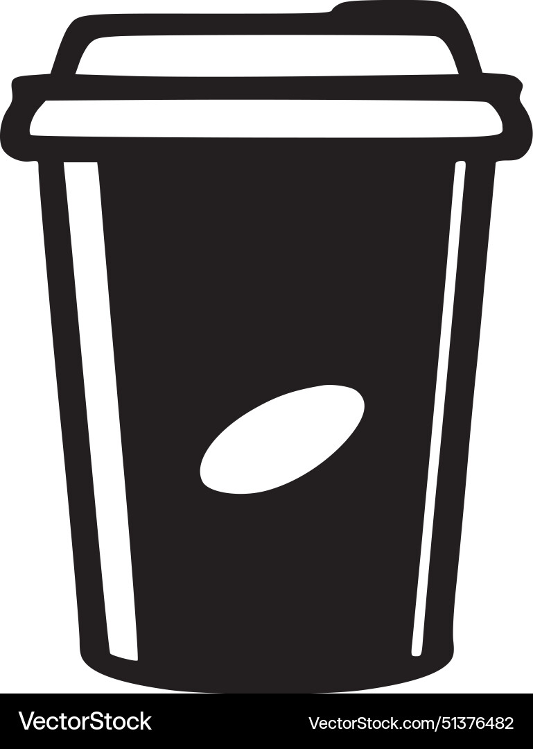 Coffee - black and white isolated icon Royalty Free Vector