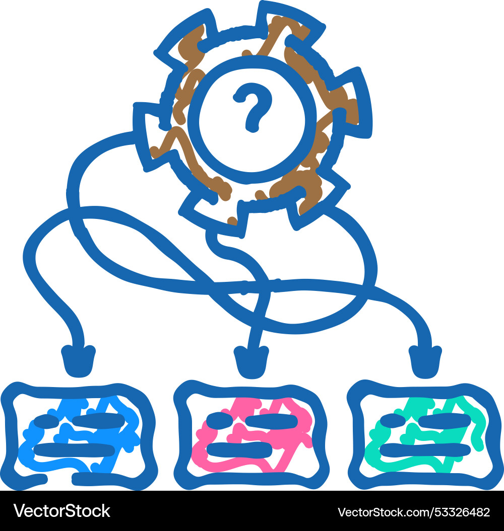 Decision support analyst icon doodle – Royalty-Free Vector | VectorStock