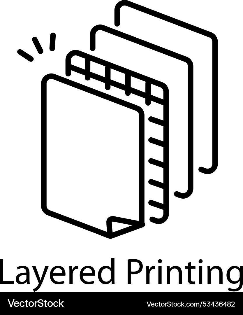 Layered printing Royalty Free Vector Image - VectorStock