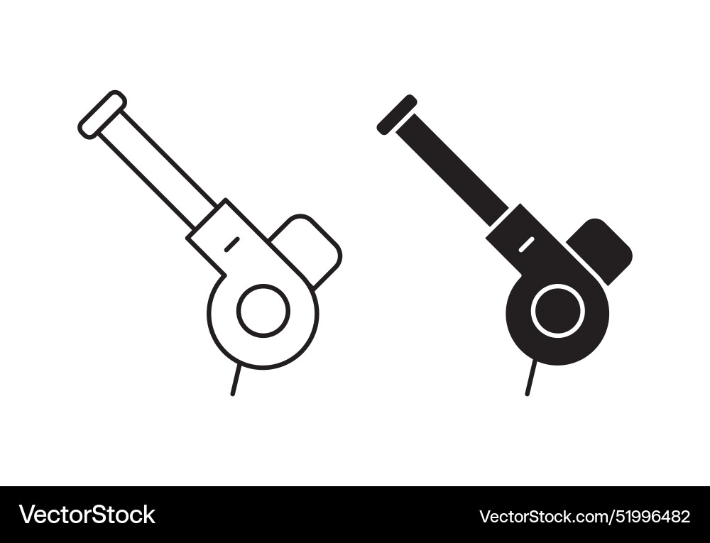 Leaf blower outline icon collection or set Vector Image