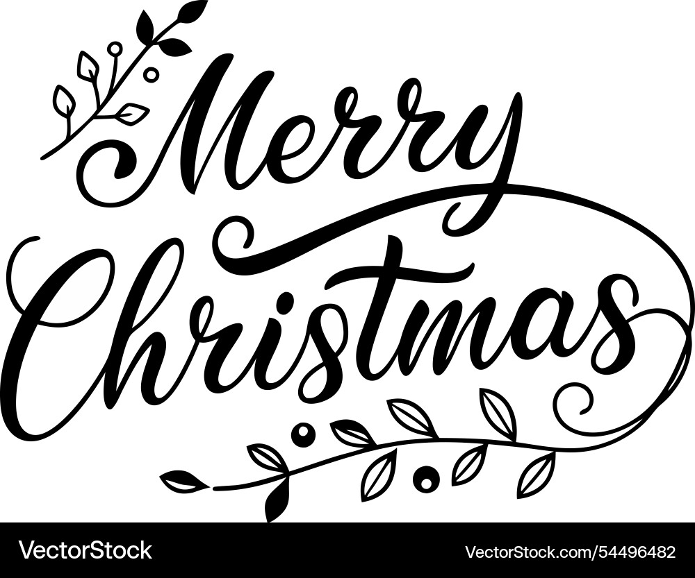 Calligraphy Christmas Hand Merry Written Vector Images (over 1,200)