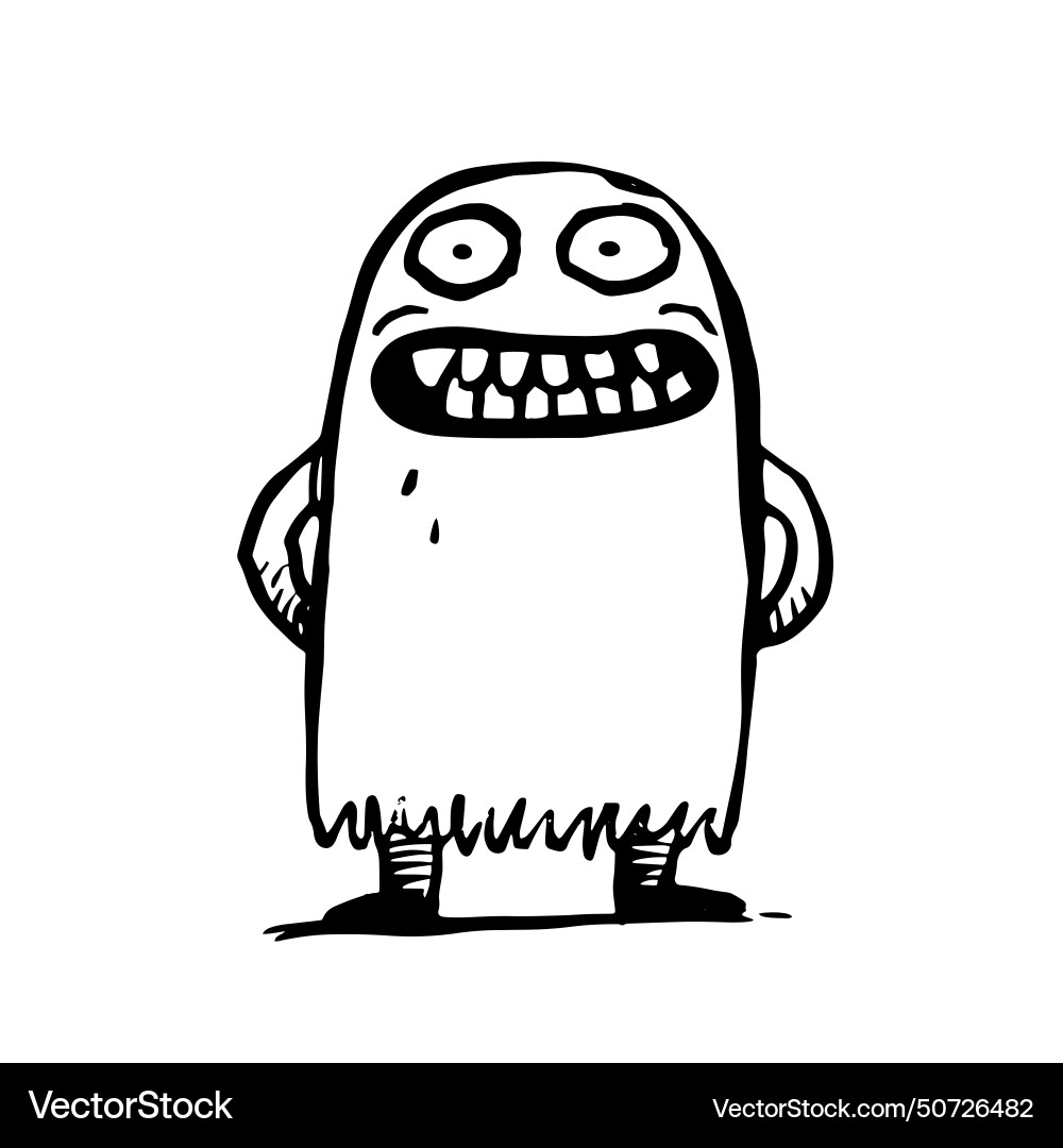 Minimalist humor single line art Royalty Free Vector Image