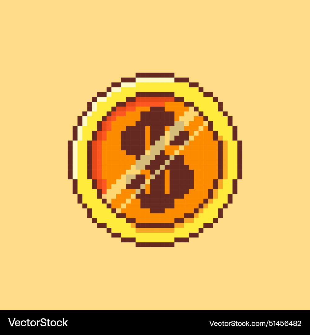 Pixel art style dollar design Royalty Free Vector Image