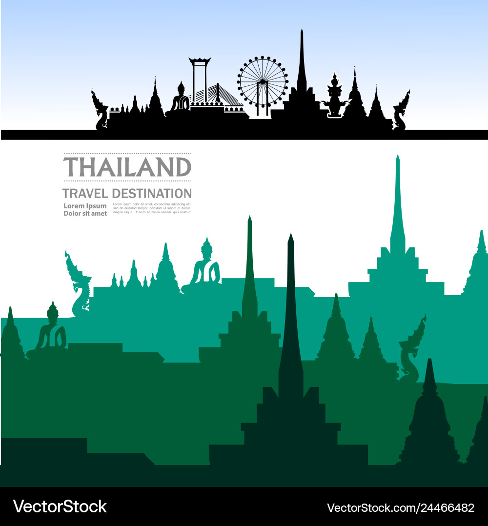 Thailand travel destination Royalty Free Vector Image