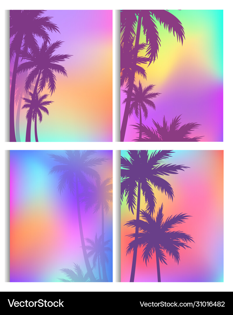 Tropical Palm Tree Backgrounds Royalty Free Vector Image