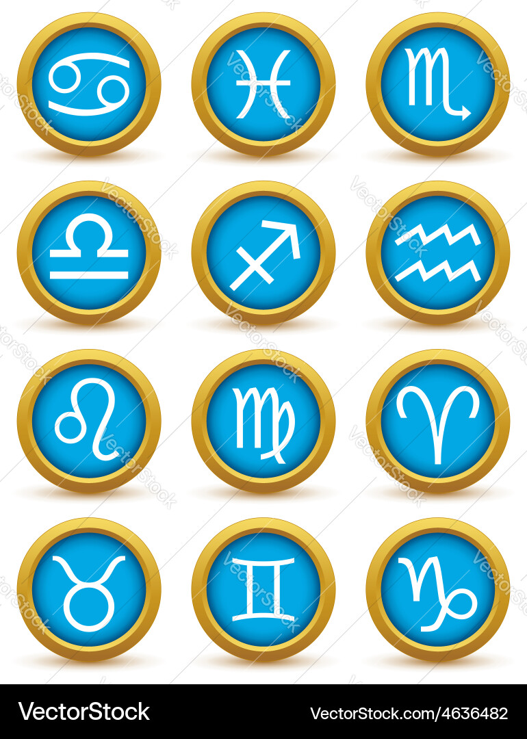 Zodiac Icon Collection Royalty Free Vector Image