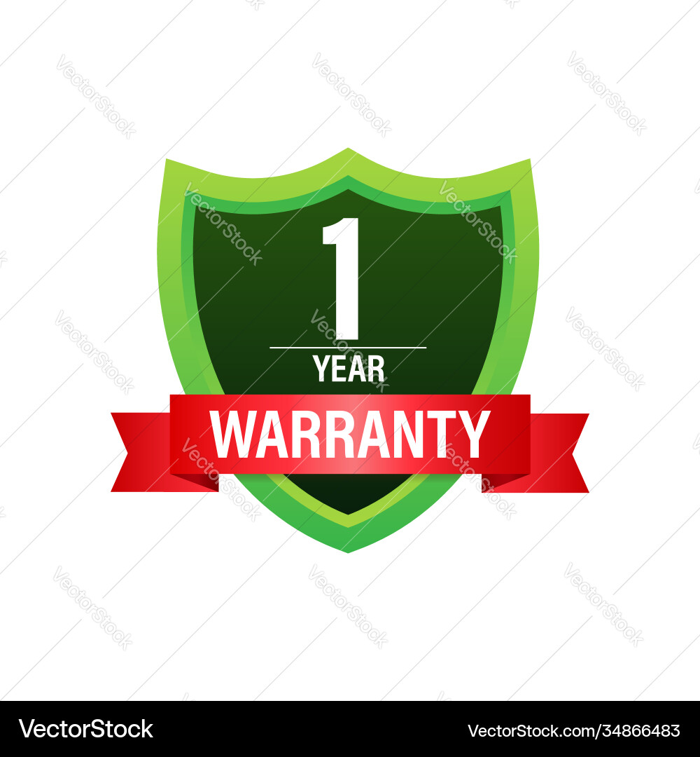 1 year warranty support service icon Royalty Free Vector