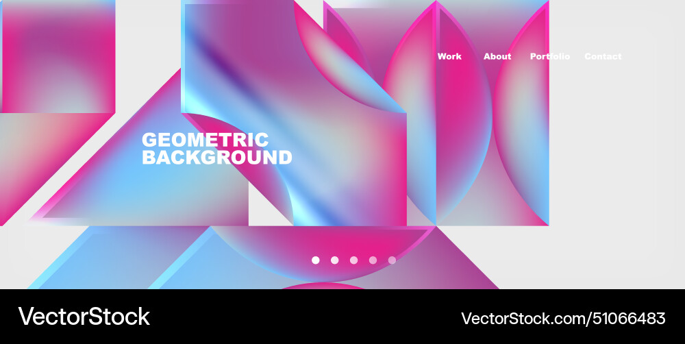 Geometric background with pink and electric blue Vector Image