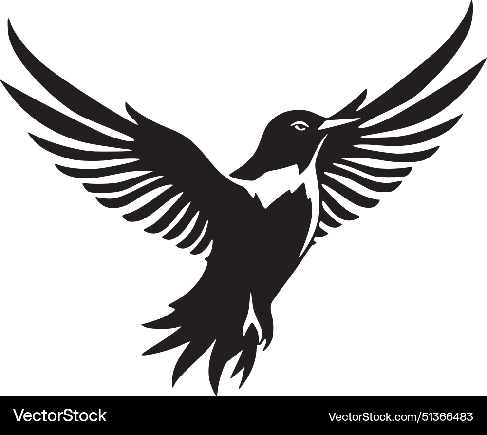 Hummingbird - minimalist and flat logo Royalty Free Vector