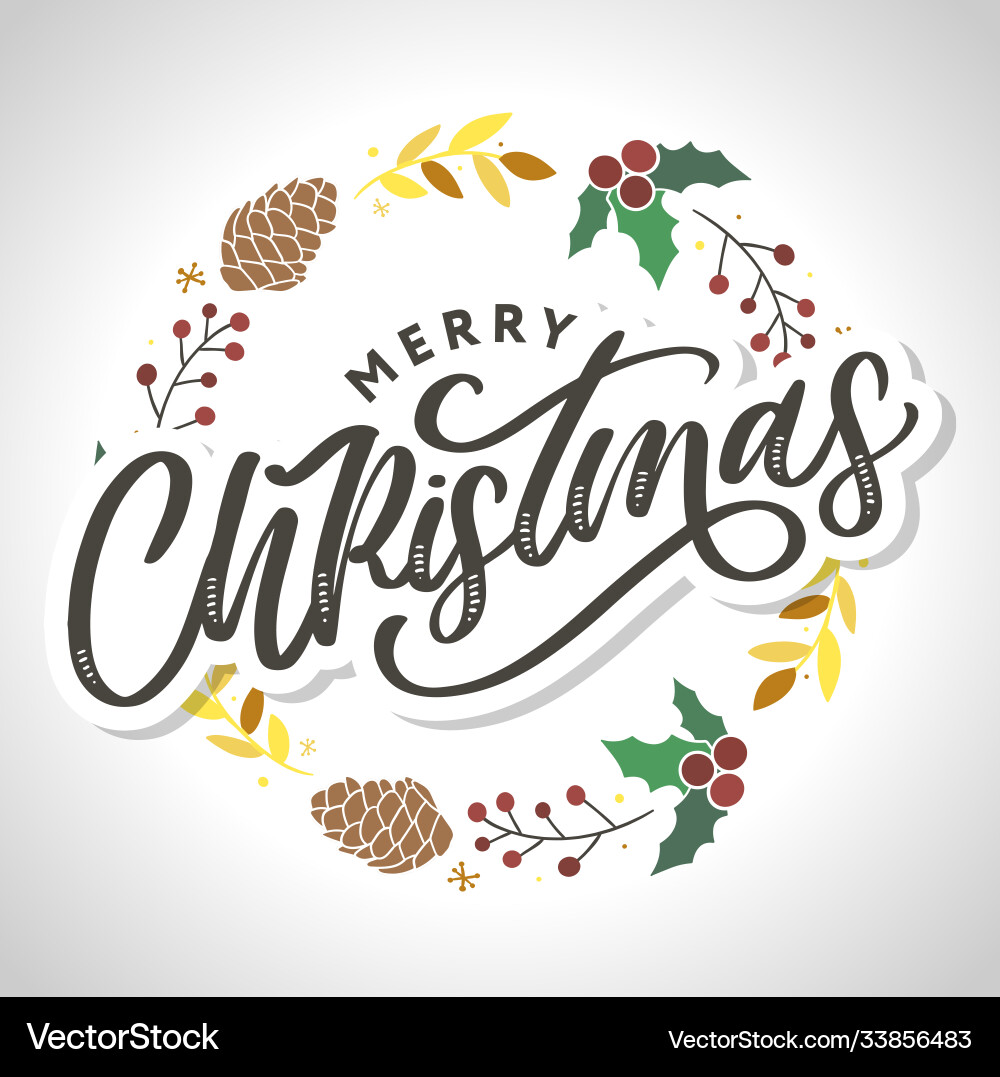Merry christmas 2021 beautiful greeting card Vector Image
