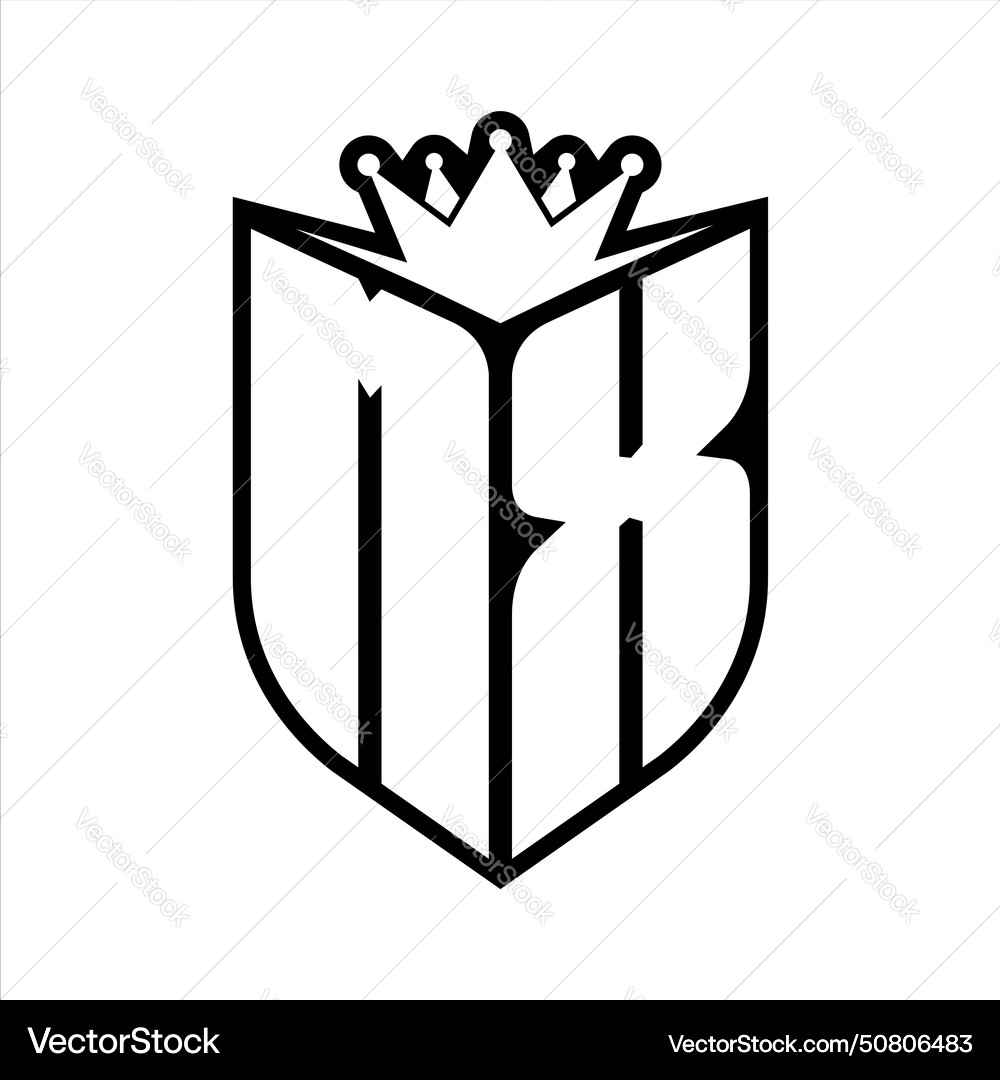 Mx letter bold monogram with shield shape Vector Image