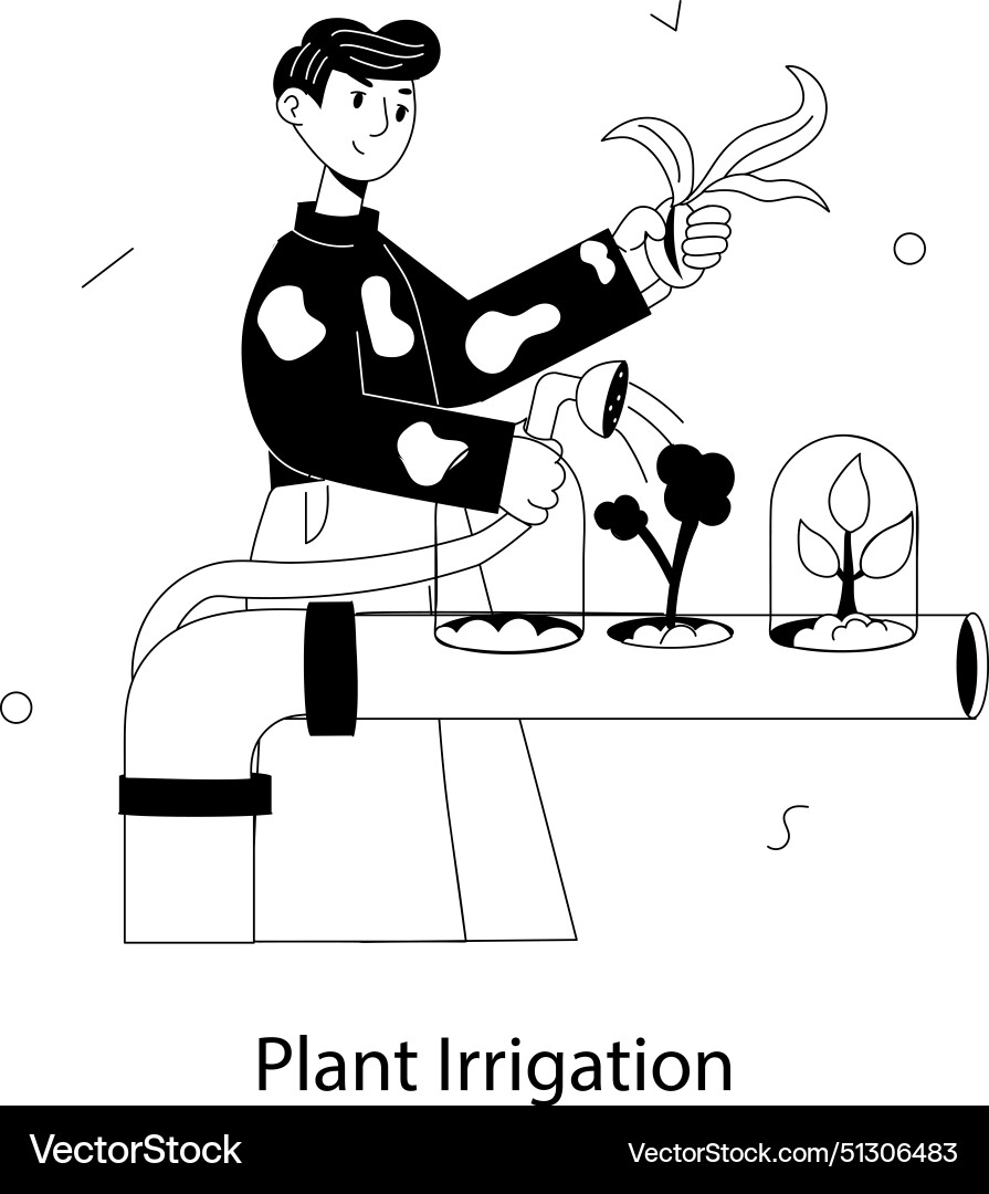 Plant irrigation Royalty Free Vector Image - VectorStock