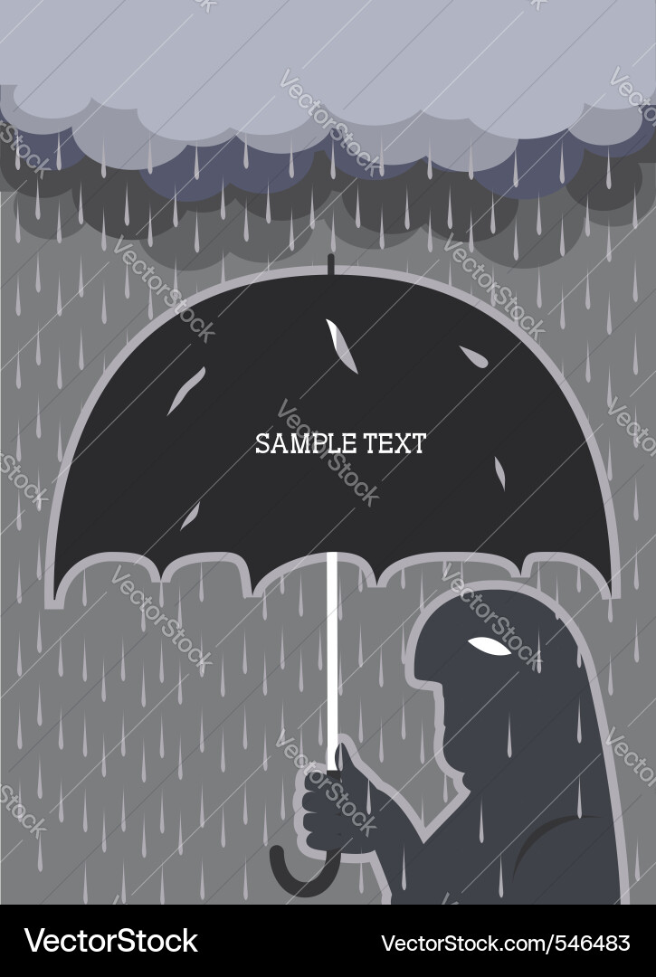 Rain poster Royalty Free Vector Image - VectorStock