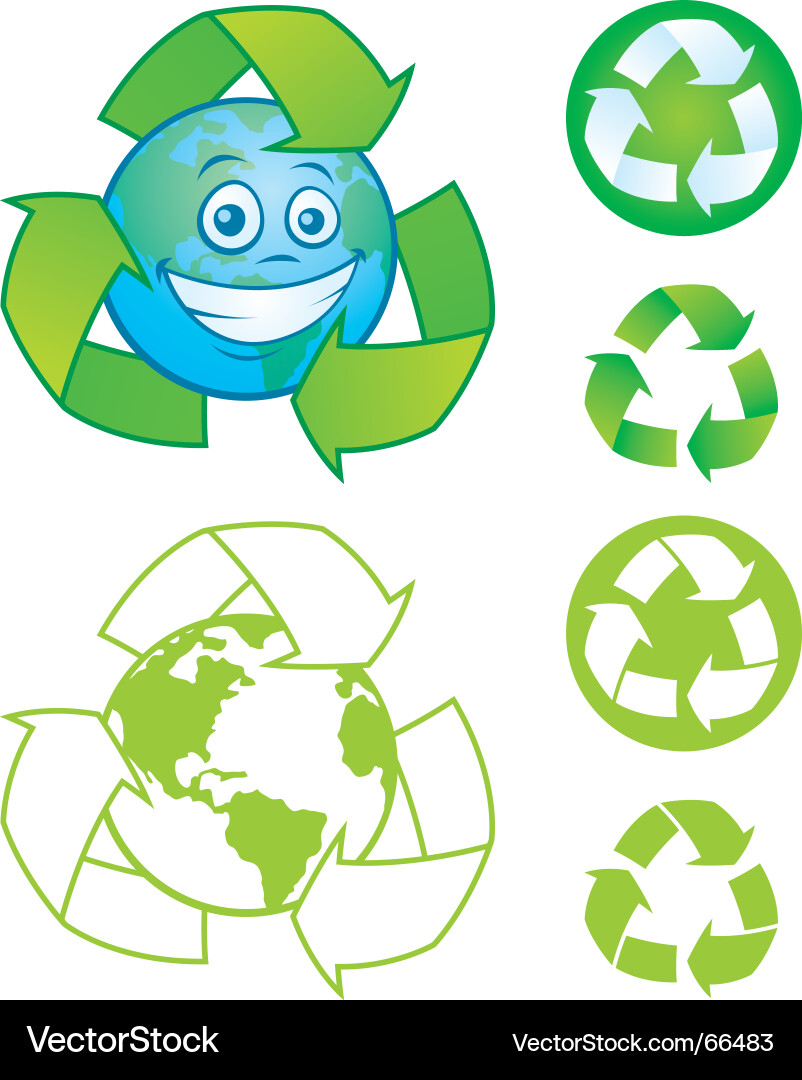 Recycle symbols Royalty Free Vector Image - VectorStock
