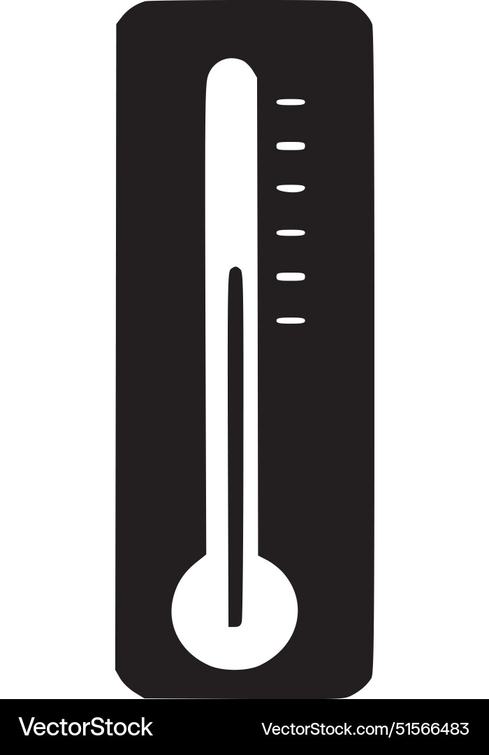 Thermometer - black and white Royalty Free Vector Image