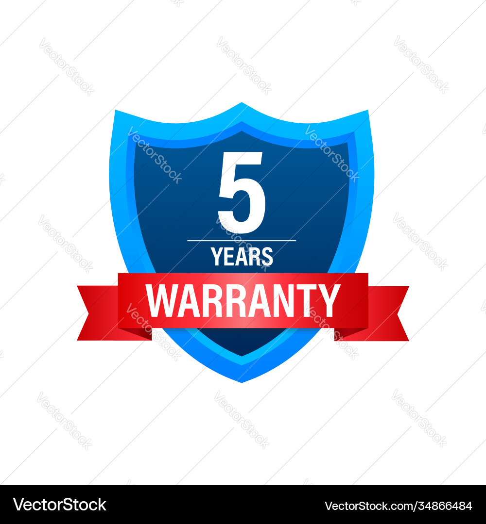 5 years warranty support service icon Royalty Free Vector