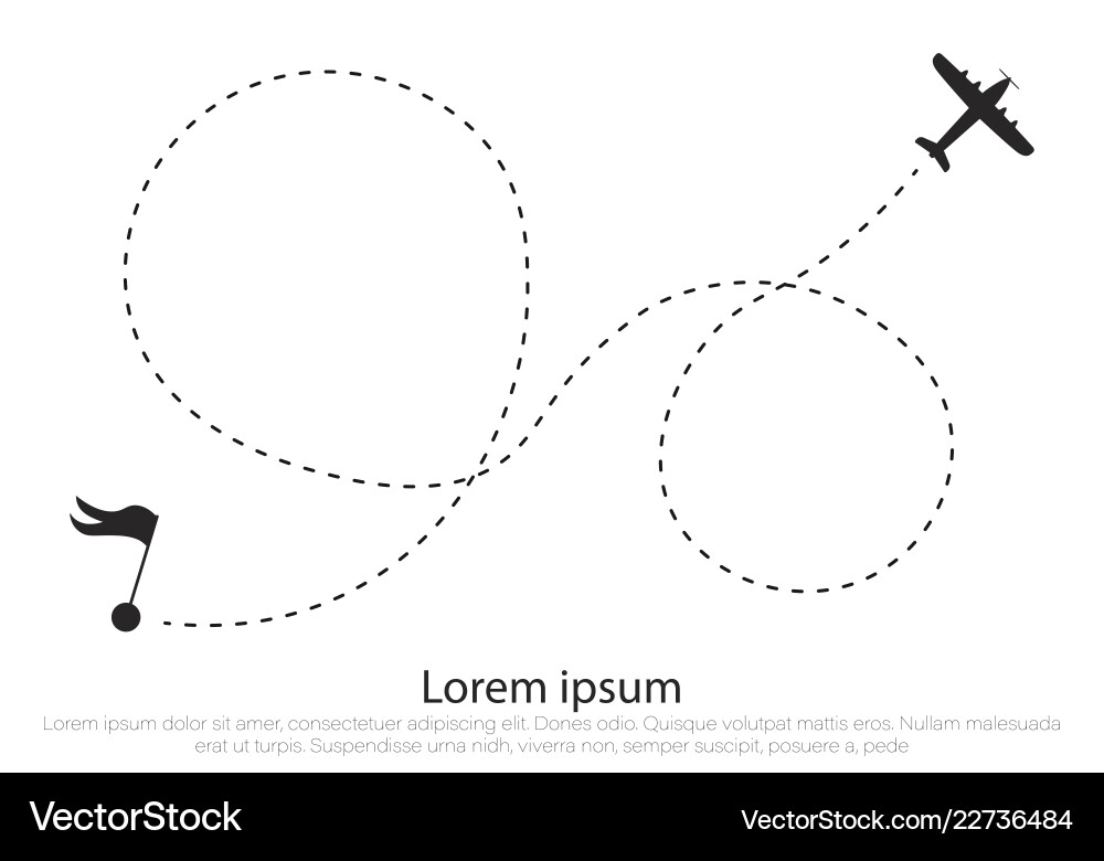 Airplane route line Royalty Free Vector Image - VectorStock
