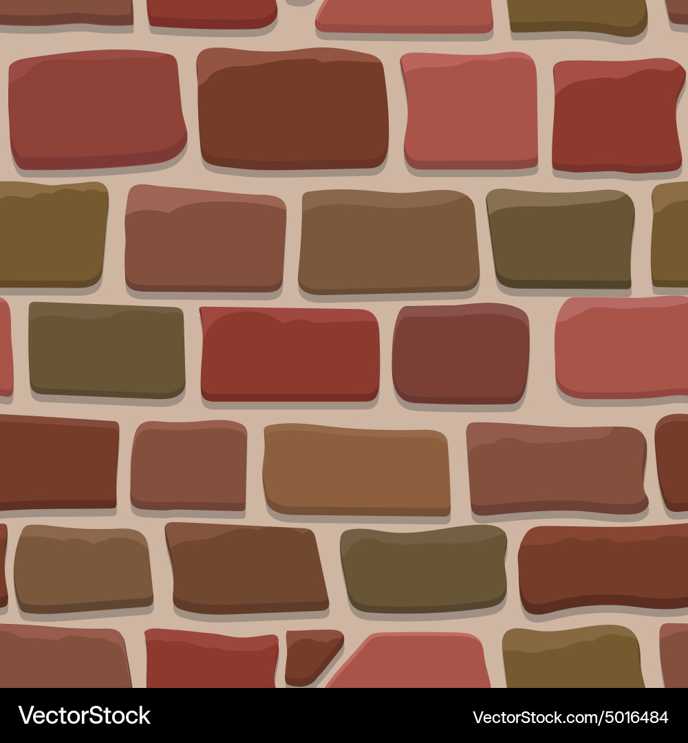 Cartoon Brick Wall Texture Royalty Free Vector Image