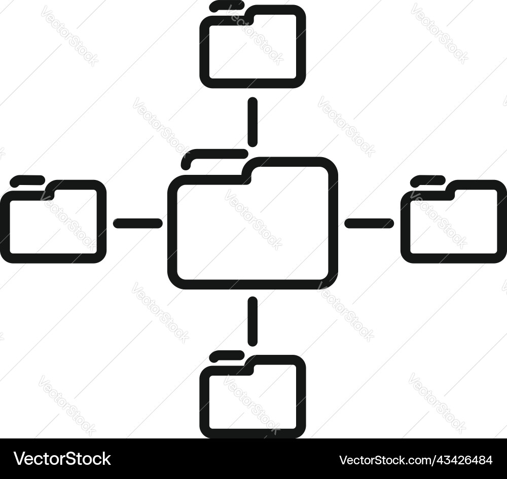 Customer Data Folder Icon Royalty Free Vector Image