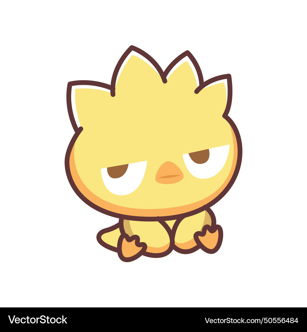Cute duck character design Royalty Free Vector Image