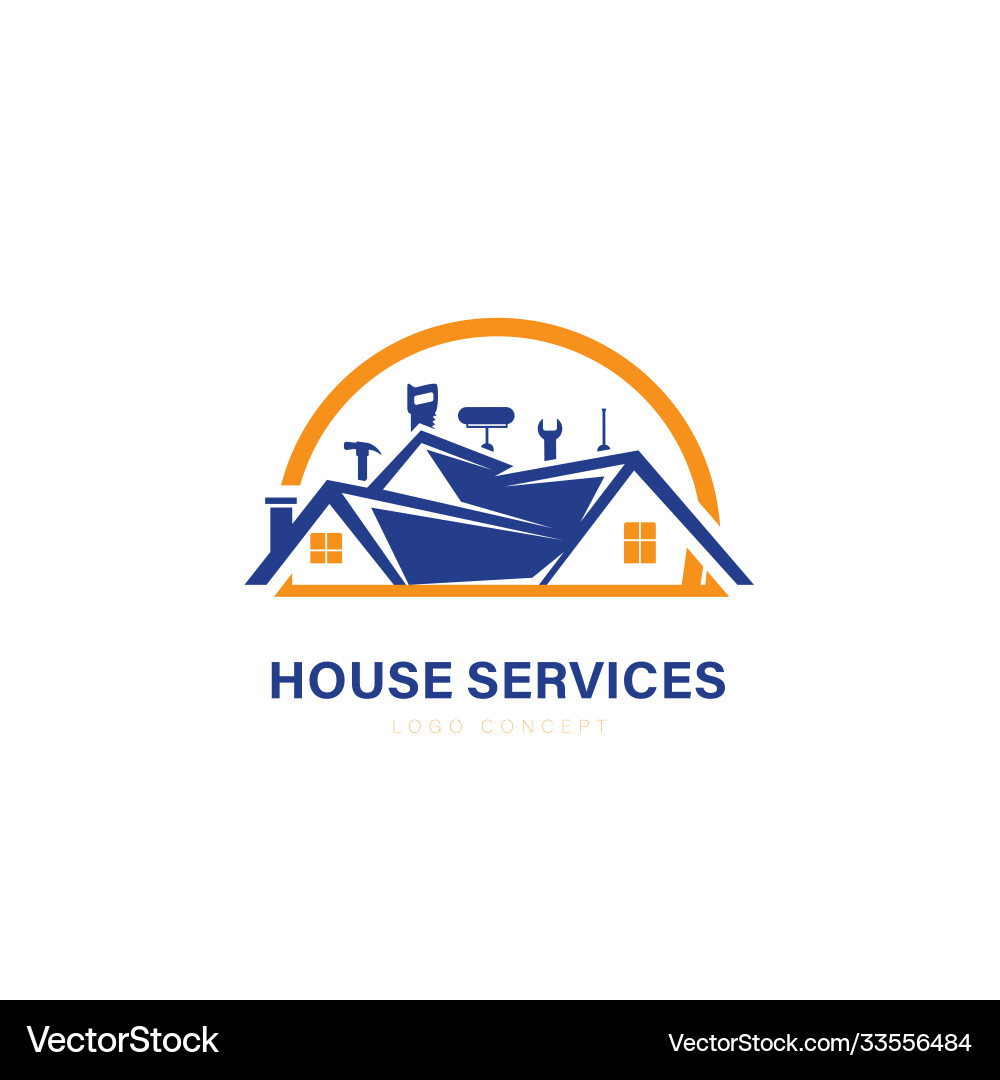 House services logo design symbol template flat Vector Image