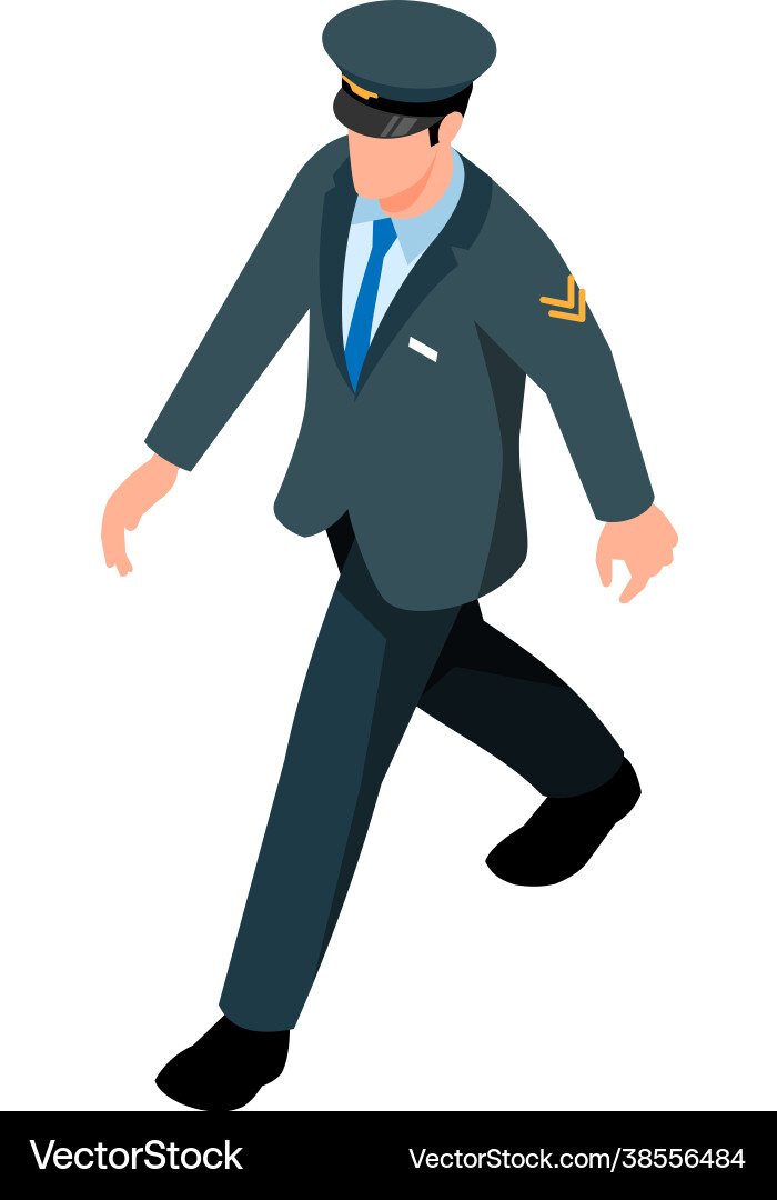 Isometric pilot icon Royalty Free Vector Image