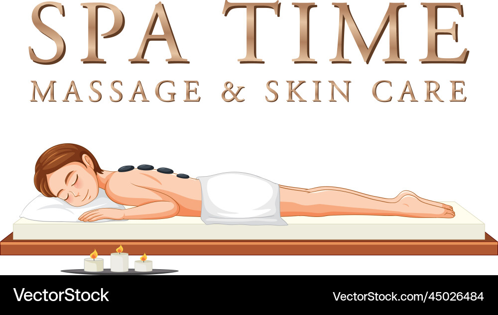 Luxury spa poster template design Royalty Free Vector Image