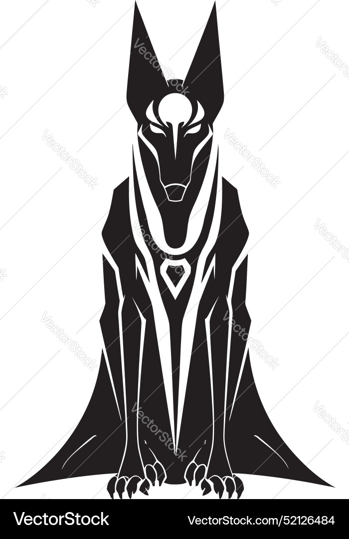 Modern hieroglyph an abstract anubis icon Vector Image
