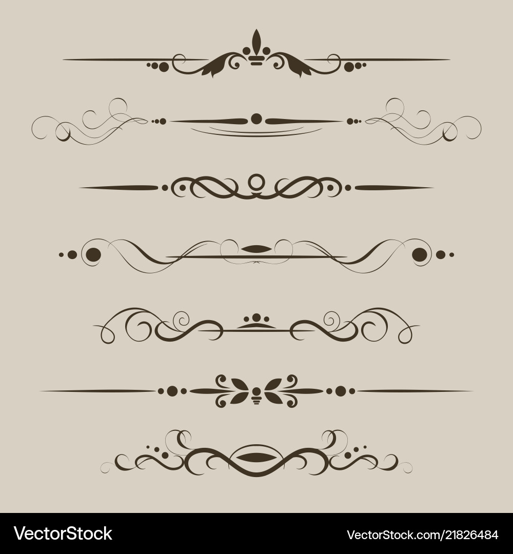 Ornate Decorative Elements Royalty Free Vector Image