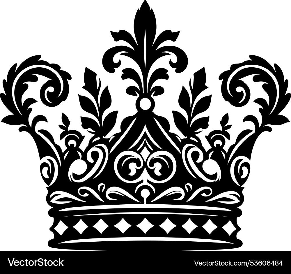 Queens crown a glimpse into royal heritage Vector Image