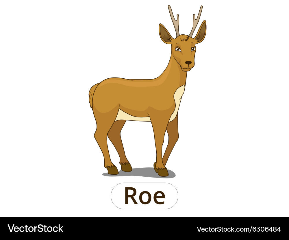 Roe Deer Cartoon Animal Royalty Free Vector Image