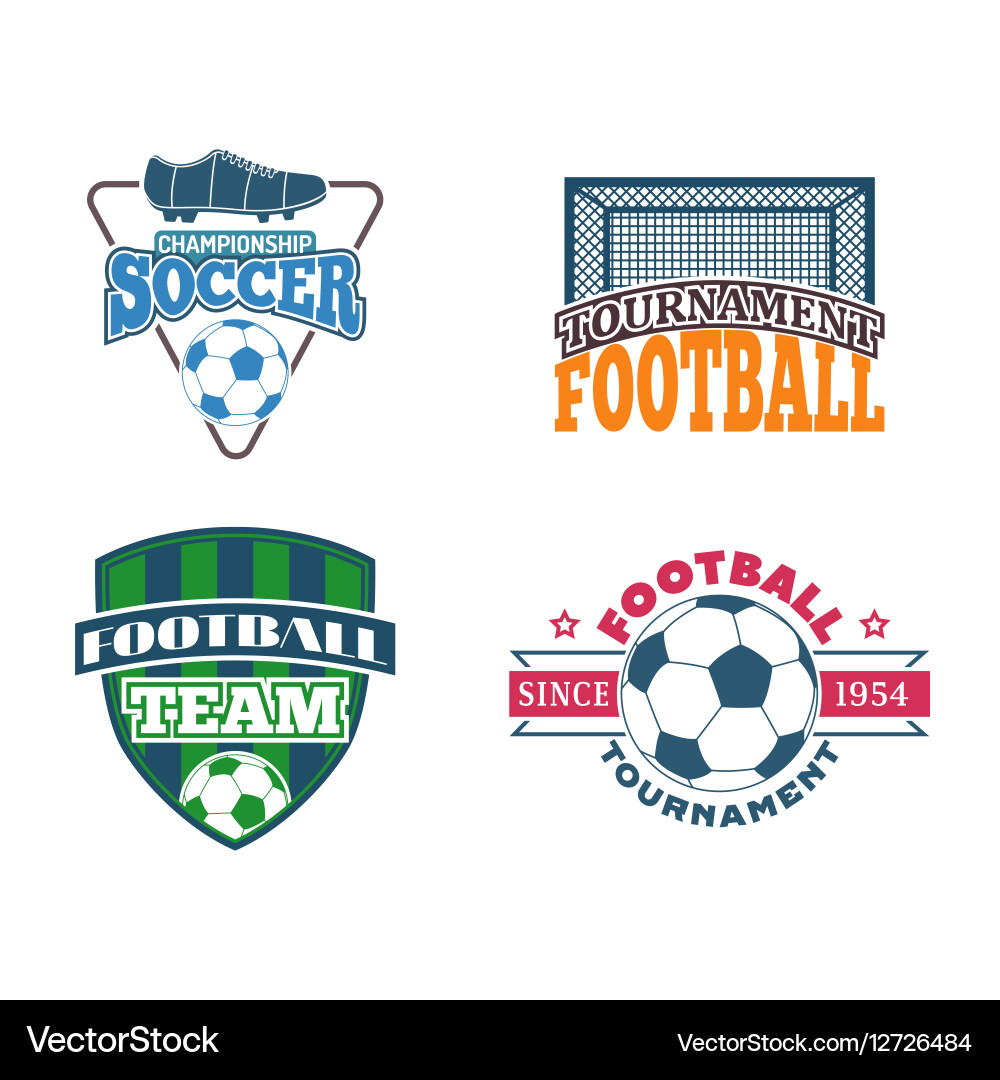 Soccer sign set Royalty Free Vector Image - VectorStock