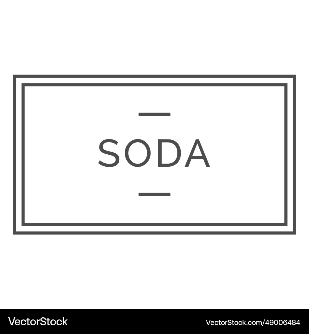 Soda soft drink label Royalty Free Vector Image